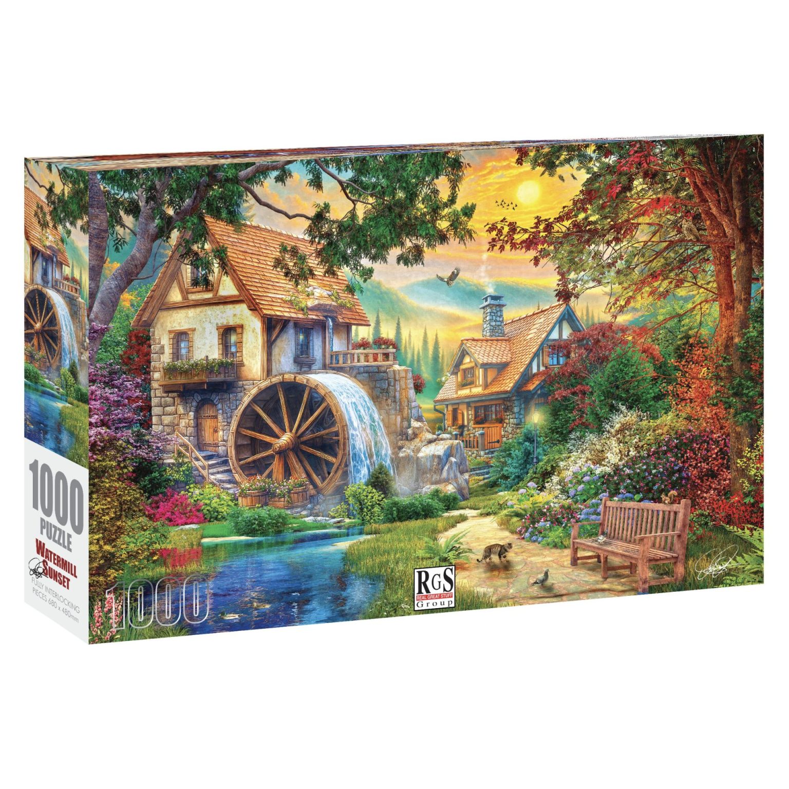 WATERMILL SUNSET – Puzzles Unlimited